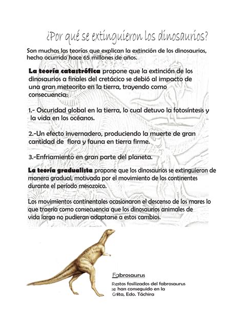 Por Qu Se Extinguieron Los Dinosaurios