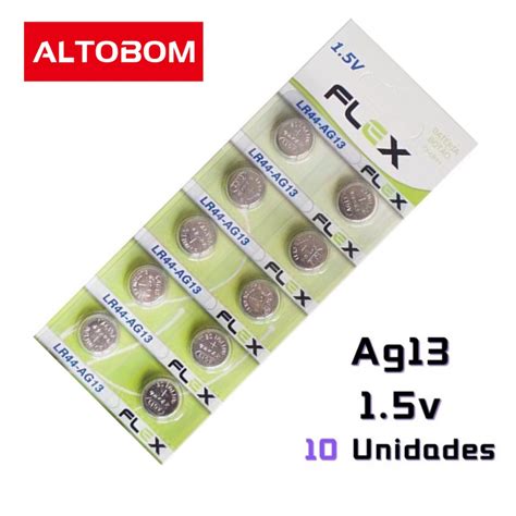 Bateria Pilha Elgin 1 5v LR44 Ag13 A76 Cartela 10 Unidades Shopee Brasil