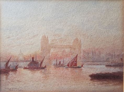 Frederick Edward Joseph Goff Wharves At Limehouse And Tower Bridge