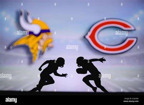 Minnesota Vikings Vs Chicago Bears NFL Match Poster Two American