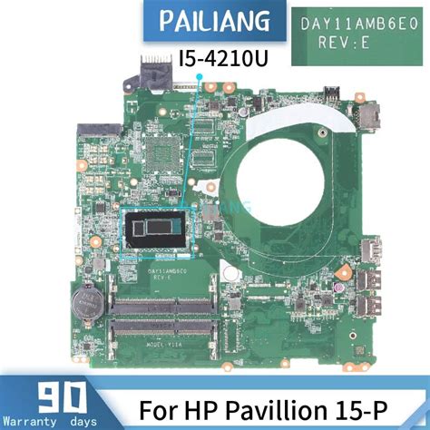 Pailiang placa mãe do portátil para hp pavillion 15 p mainboard