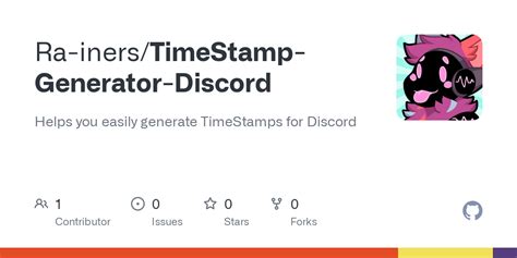Github Ra Iners Timestamp Generator Discord Helps You Easily