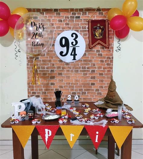 Decoração de festa Harry Potter Grifinória Plataforma 9 3 4 Balão