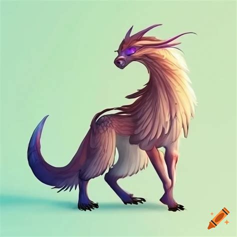Elegant And Graceful Hybrid Mythical Creature With Large Expressive