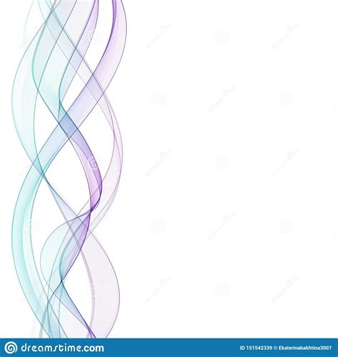 Fondo Abstracto Del Vector Con La Onda Lisa Del Color L Neas Onduladas