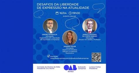 Desafios da Liberdade de Expressão na Atualidade online Sympla