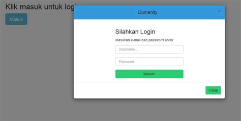 Cara Membuat Login Form Menggunakan Modal Di Bootstrap Kursus Web Design