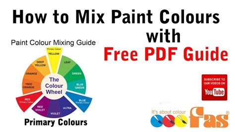 Printable Color Mixing Chart
