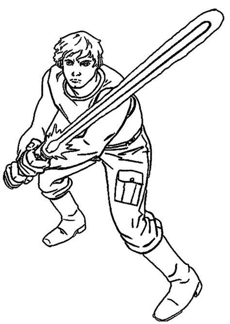 Coloriage Luke Skywalker à imprimer