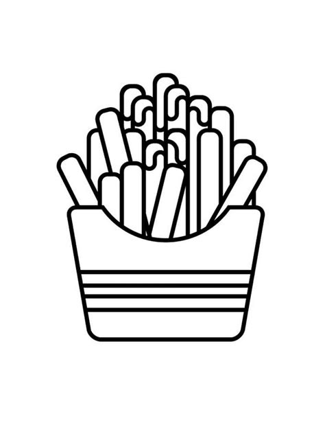 French Fries Coloring Pages