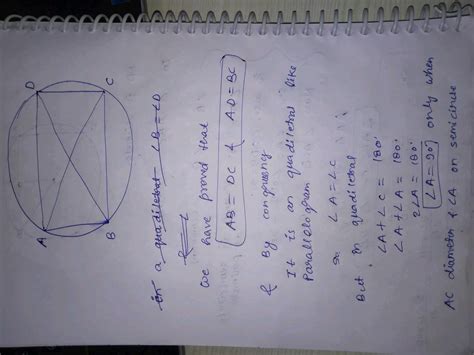 AC And BD Are Chords Of A Circle Which Bisect Each Other Prove That I