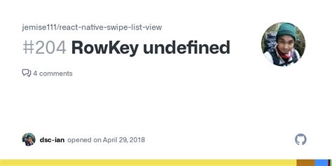 RowKey Undefined Issue 204 Jemise111 React Native Swipe List View