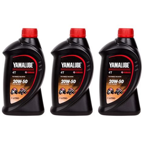 Óleo Yamalube Para Motor 4T 20W50 Mineral Yamaha 3 Litros Submarino