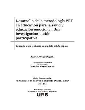 Fillable Online Desarrollo De La Metodologa VRT Fax Email Print PdfFiller