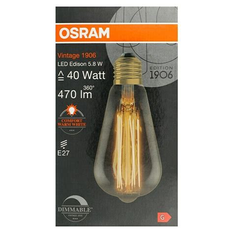 Osram Led Lampe Vintage Edition Birnenform E E Dimmbar
