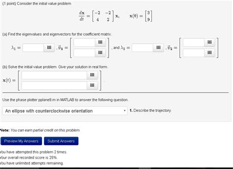 solved consider the initial value problem dx dt [ 2 2 4