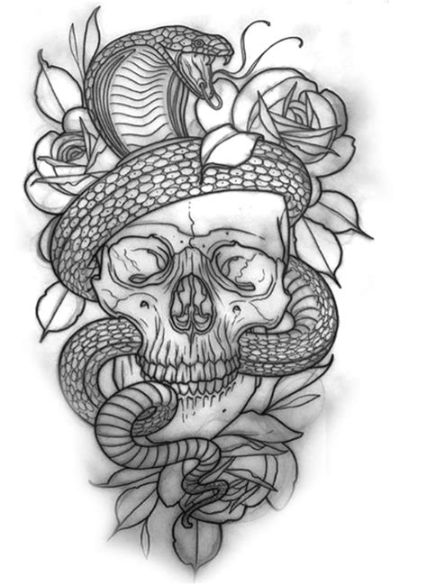 With The Snake Risen Up Like This And The Roses Leaves K Tatto