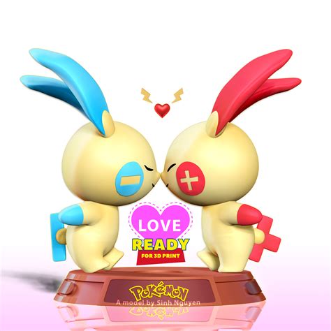 3D File Plusle And Minun Pokemon Fanart 3D Printing Model To