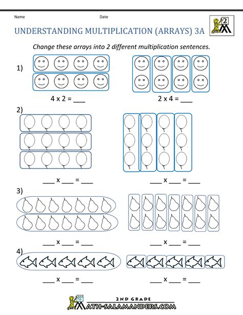 Multiplication Division With Arrays Worksheets Library