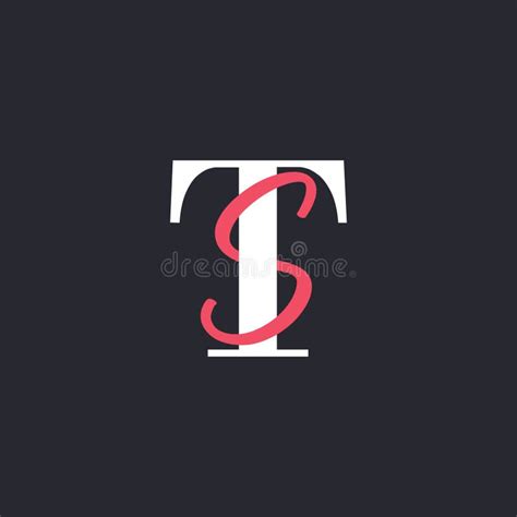 Letter TS Logo Perfectly Blended Initials TS Letter Logo Design Stock
