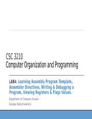 Lab Pptx Csc Computer Organization And Programming Lab