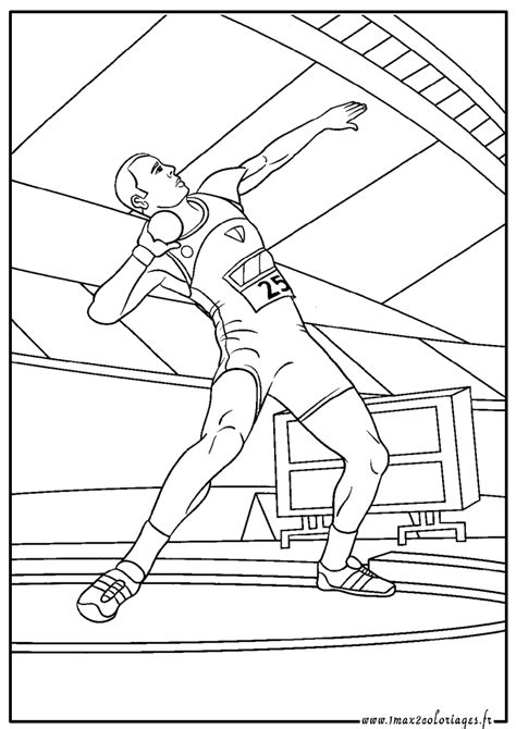 Coloriages Jeux Olympiques Lancer Du Poids