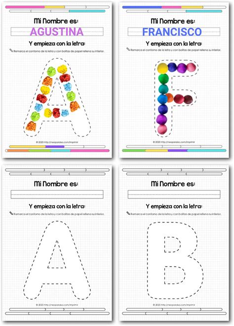 Actividad para que los niños aprendan a escribir su nombre