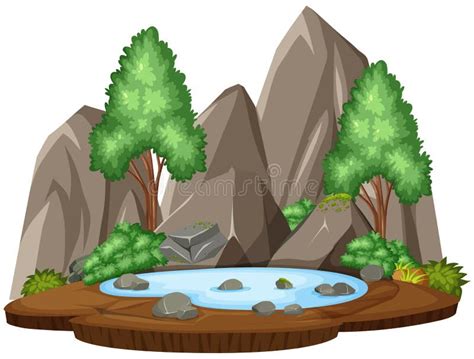 Aguas Termales Aisladas En El Fondo Blanco Ilustración del Vector