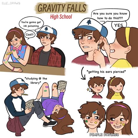 Dipper And Mabel In High School Elledraws Rgravityfalls