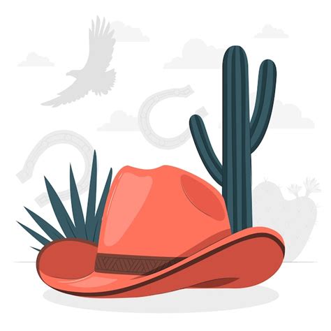 Ilustración del concepto de sombrero de vaquero Vector Gratis