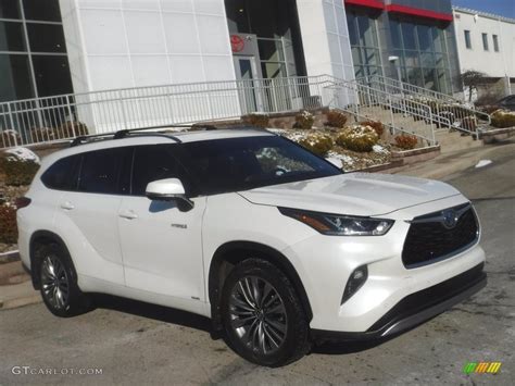 2020 Blizzard White Pearl Toyota Highlander Hybrid Platinum AWD