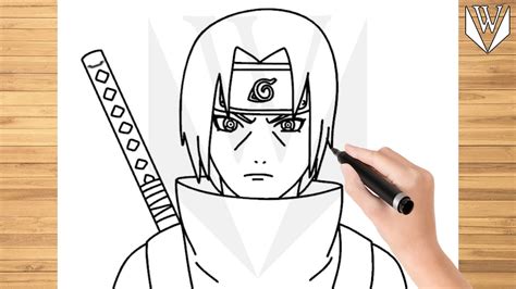 Wie man Itachi Anbu Schritt für Schritt zeichnet Malvorlagen