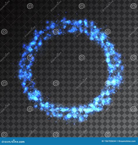 Círculo Mágico Azul Brilhante Ilustração do Vetor Ilustração de