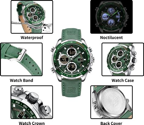 Oem Naviforce Nf L Digital Analog Quartz Waterproof Leather Sport