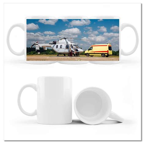 Kubek ceramiczny Foto Śmigłowiec Pogotowie 330 ml ZeSmakiem
