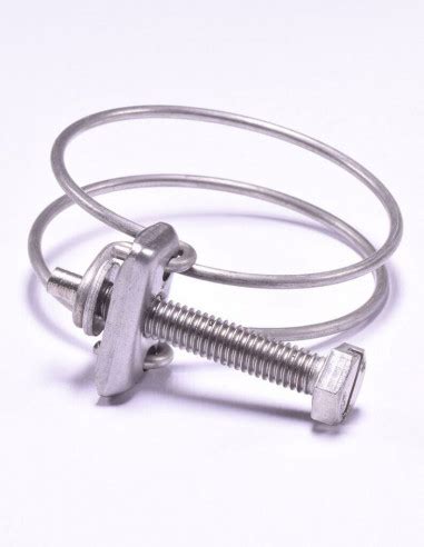 Collier de serrage inox à double fils 75 80 mm