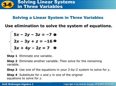ppt use elimination to solve the system of equations powerpoint presentation id 6383622