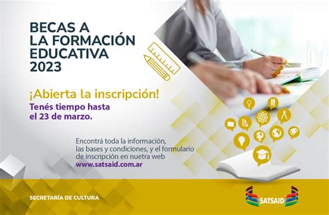 ABRIÓ LA INSCRIPCIÓN PARA LAS BECAS A LA FORMACIÓN EDUCATIVA 2023