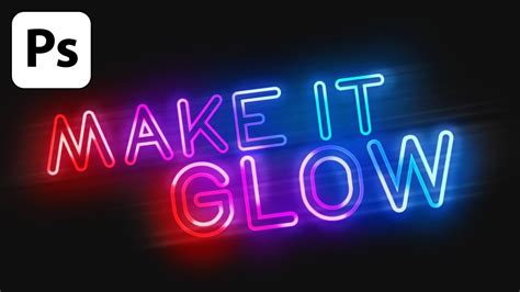 Photoshop Neon Glow Text Effect Tutorial Youtube