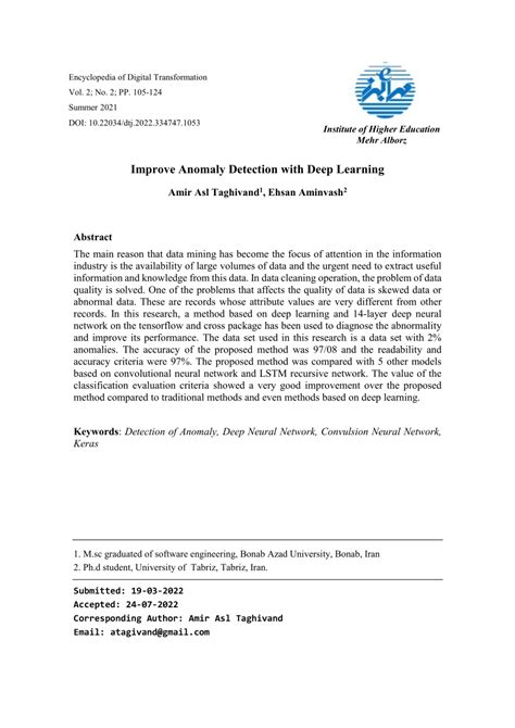 pdf improve anomaly detection with deep learning