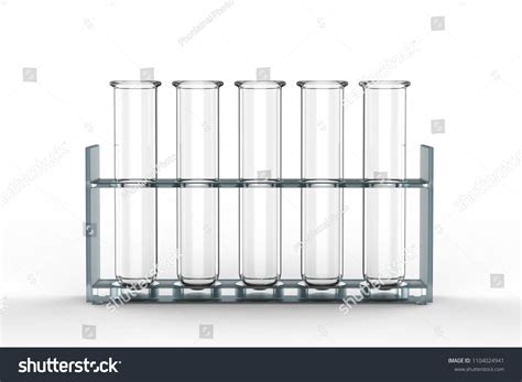 3d Rendering Empty Test Tubes On Stock Illustration 1104024941