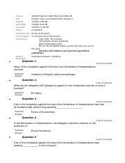 Primary Source And Presentation Review 3 Docx Course Test Started
