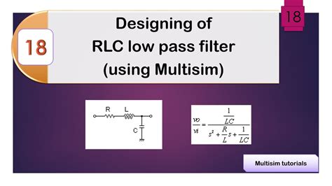 Implementation Of Passive RLC Low Pass Filter Using Multisim All