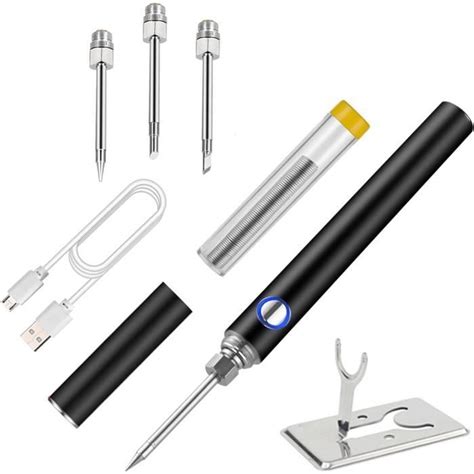 Fer À Souder Sans Fil Avec Couvercle 5V Fer À Souder Rechargeable Usb