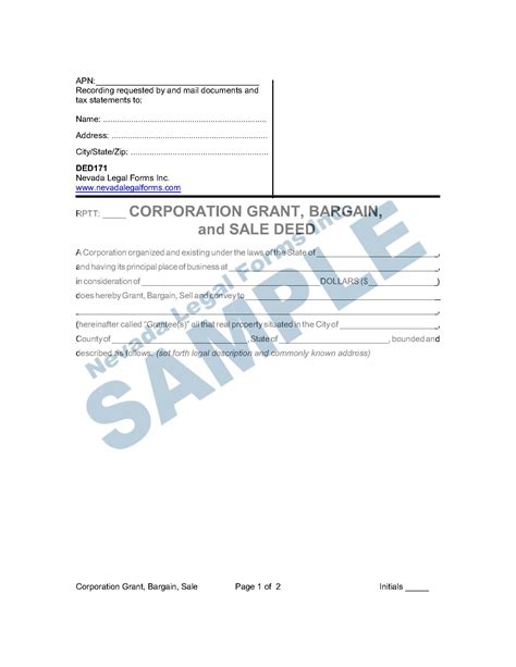 Deeds Nevada Legal Forms Services