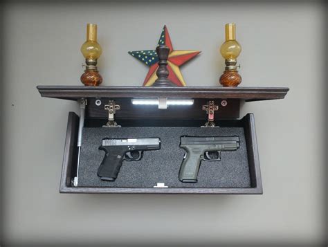 23 X 10 Oak Hidden Compartment Tactical Concealment Shelf