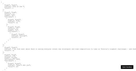 Uniry Rich Text Parser Codesandbox