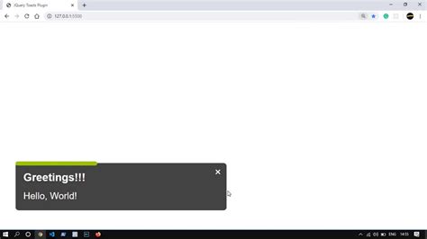 jquery toast plugin start using toasts on website now youtube