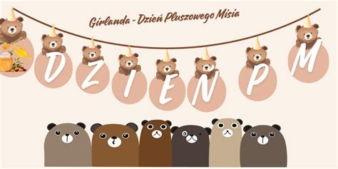 Girlanda na Dzień Pluszowego Misia Złoty nauczyciel