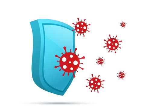 Concepto de protección antivirus escudo de seguridad para protección